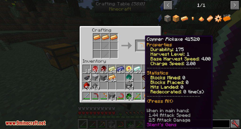 Silent's Gems Extra Parts Mod 1.12.2, 1.11.2 (Additional Tool Parts ...