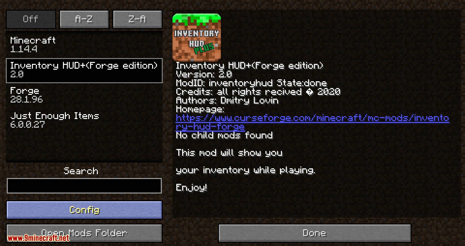 Inventory HUD+ Mod (1.19.2, 1.18.2) - Show Inventory to HUD - Mc-Mod.Net Inventory HUD+ Mod (1.19.2, 1.18.2) - Show Inventory to HUD - Mc-Mod.Net