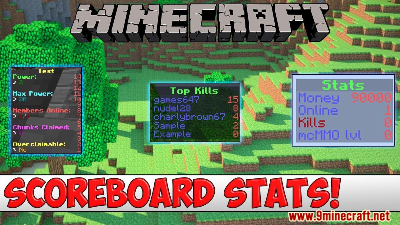 ScoreboardStatsX Plugin 1 12 2 Bukkit Spigot Paper Mc Mod Net