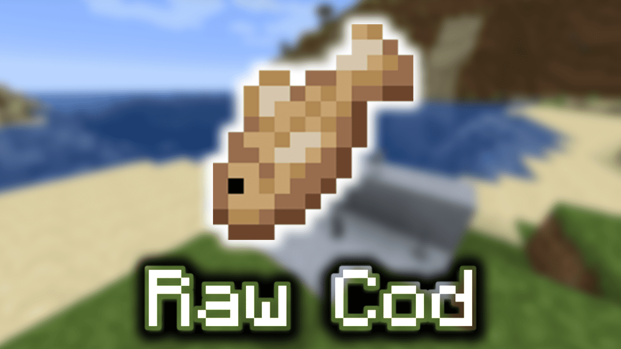 Minecraft Raw Fish Pixel Art