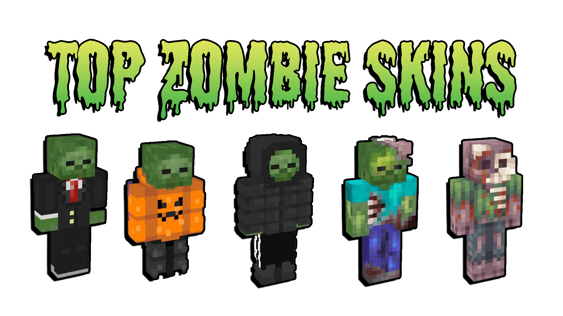Top 10 Minecraft Zombie Skins Best Minecraft Skins