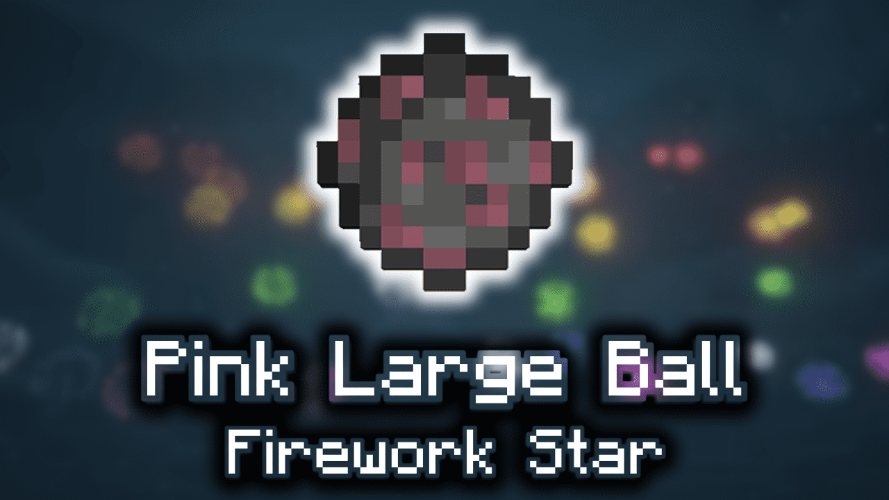 Pink Large Ball Firework Star - Wiki Guide - 9Minecraft.Net