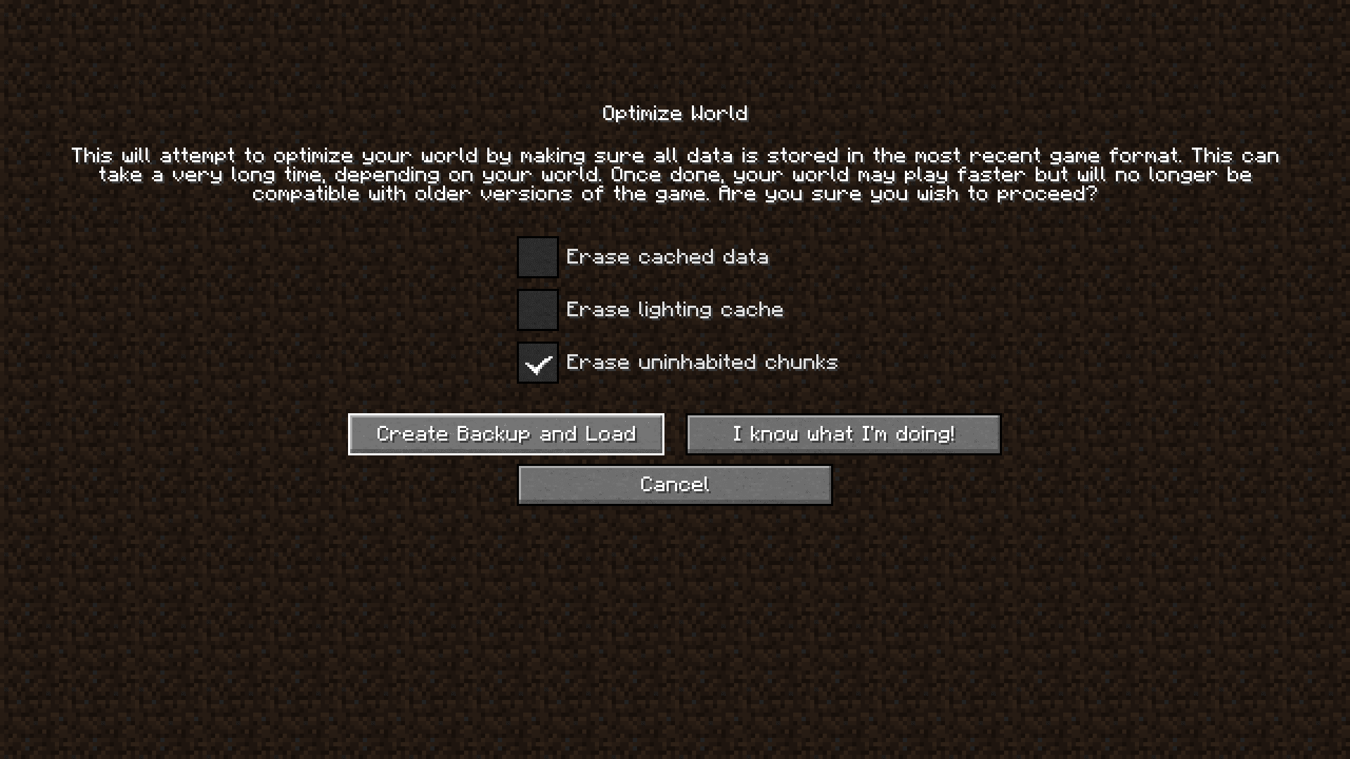 No Unused Chunks Mod (1.20.1, 1.19.4) - Save Storage Space ...