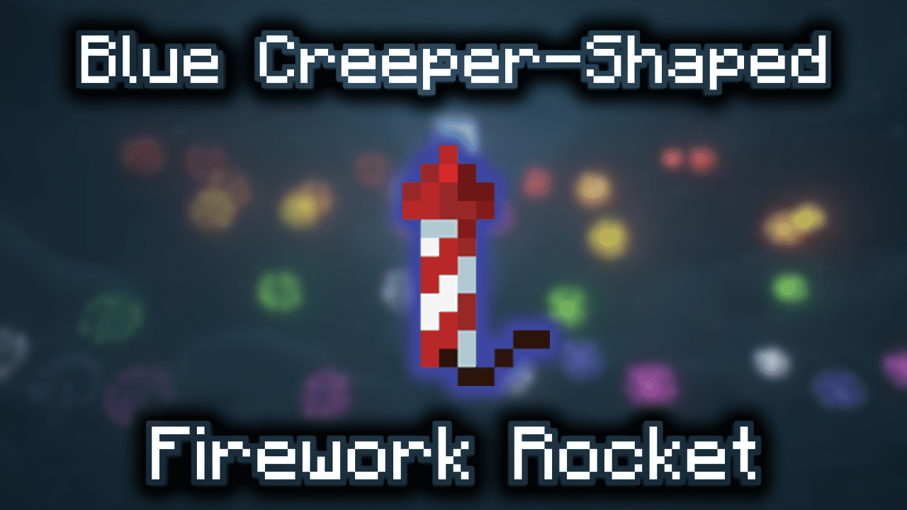 Blue Creeper-Shaped Firework Rocket - Wiki Guide - 9Minecraft.Net Blue Creeper-Shaped Firework Rocket - Wiki Guide - 9Minecraft.Net