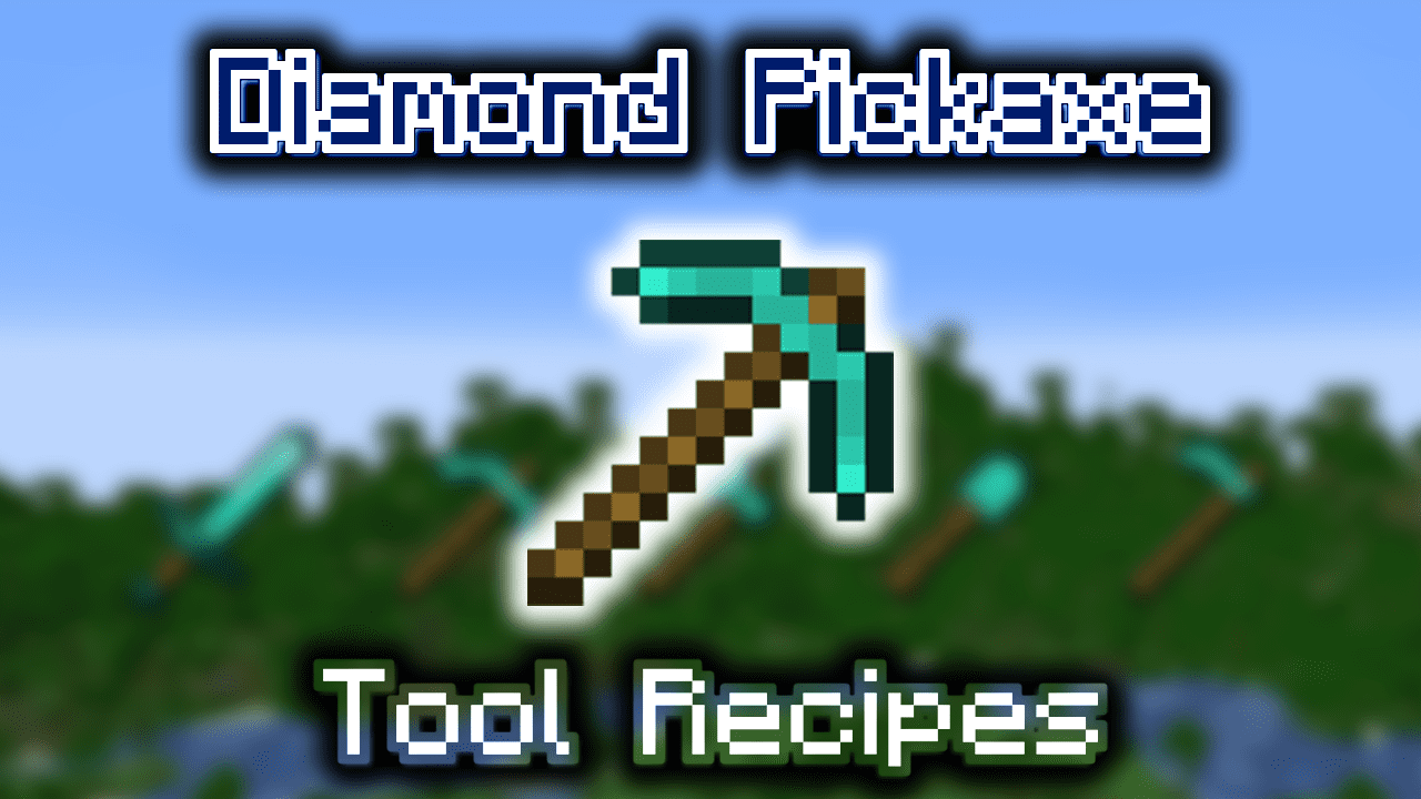Diamond Pickaxe Pixel Art