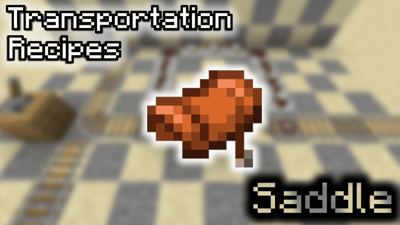 Minecraft Crafting Guide Saddle